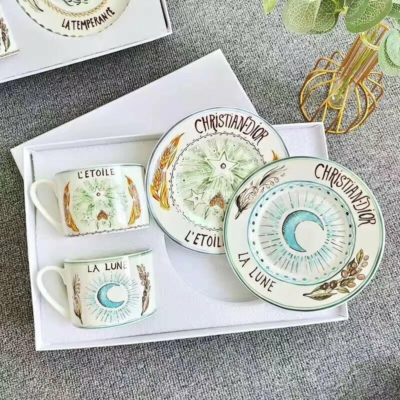 Кружка подарочная "Дижия“звезда + луна, керамика, 250 мл, 4 шт