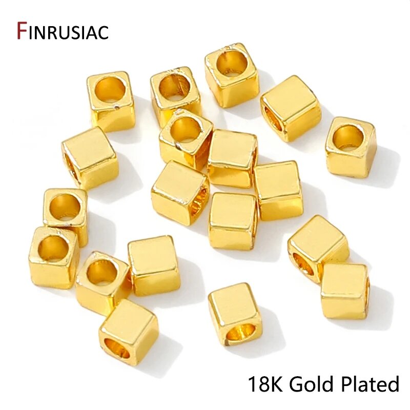Разделители для бусин FINRUSIAC 18K Gold Plated, 4mm, 30 шт
