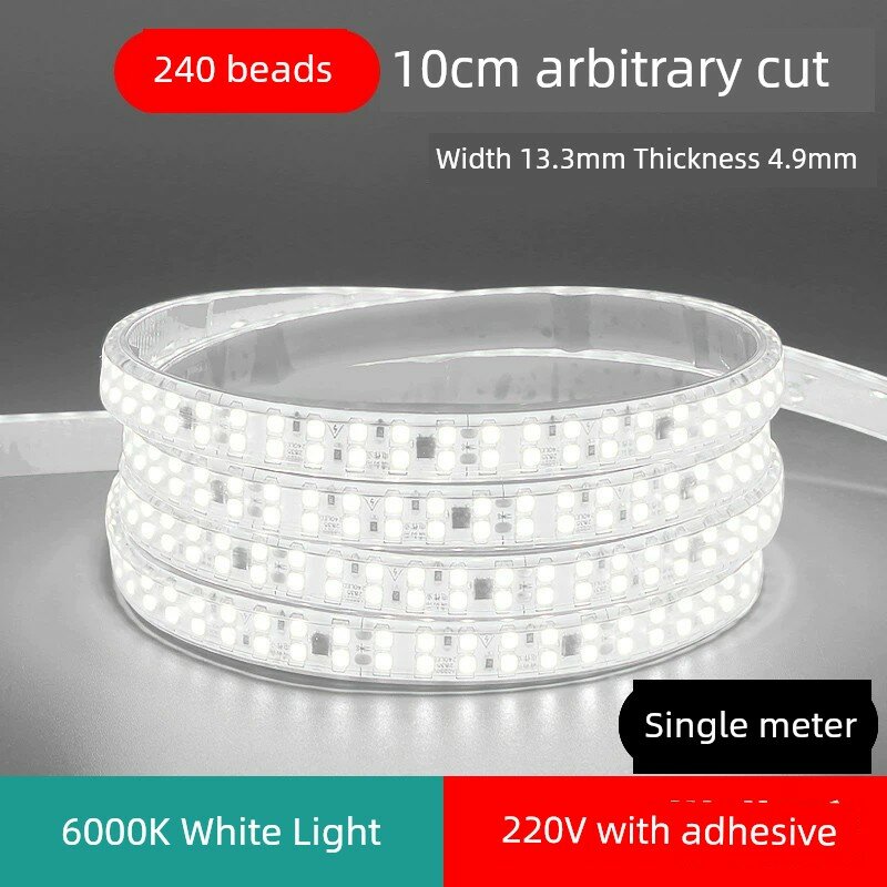 Ультратонкая световая лента, самоклеящаяся светодиодная лента, витрина, проволочное корыто, украшение потолка, линия