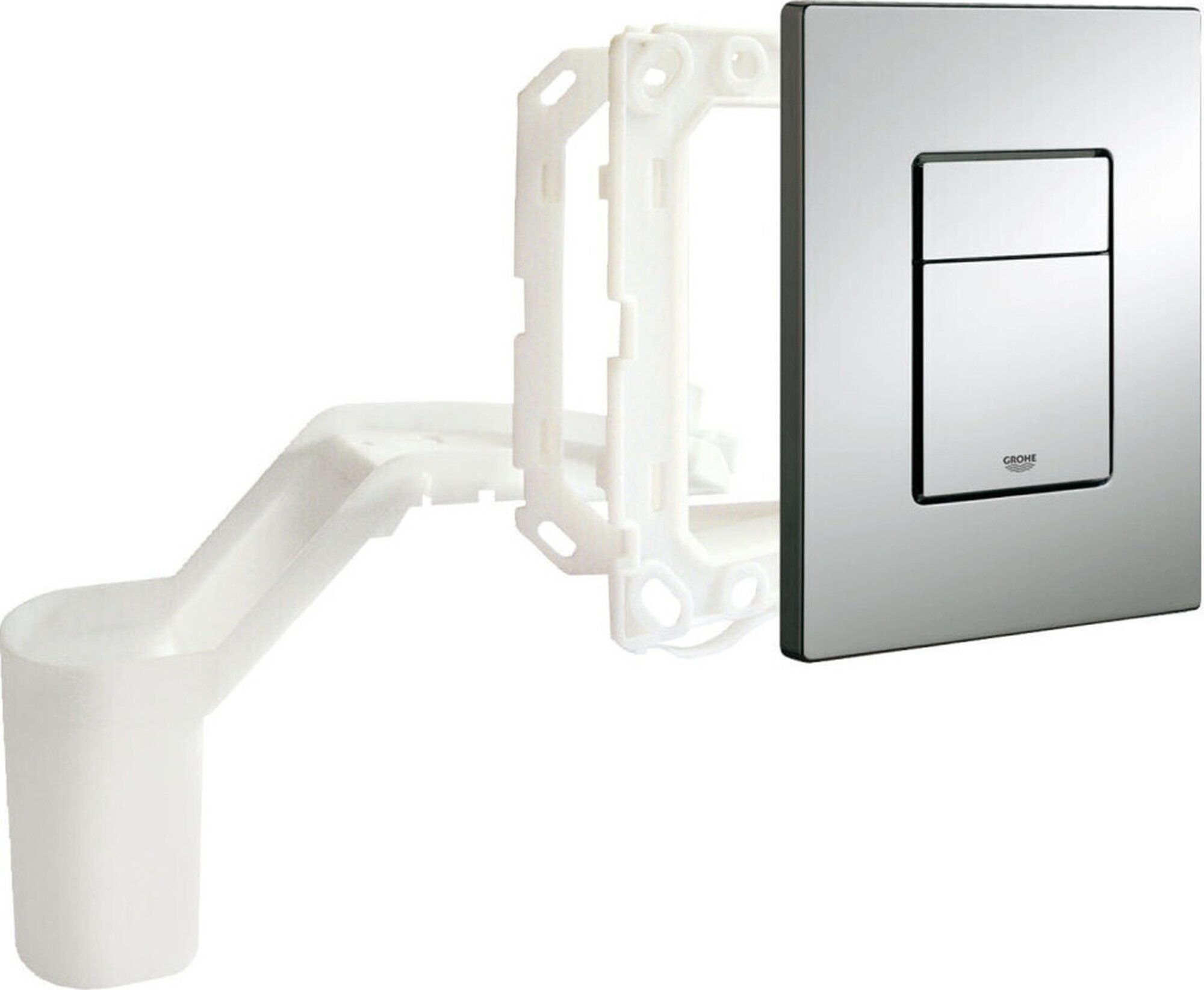 Кнопка смыва GROHE Skate Cosmopolitan Fresh 38805000, для унитаза, две кнопки слива, серебристый