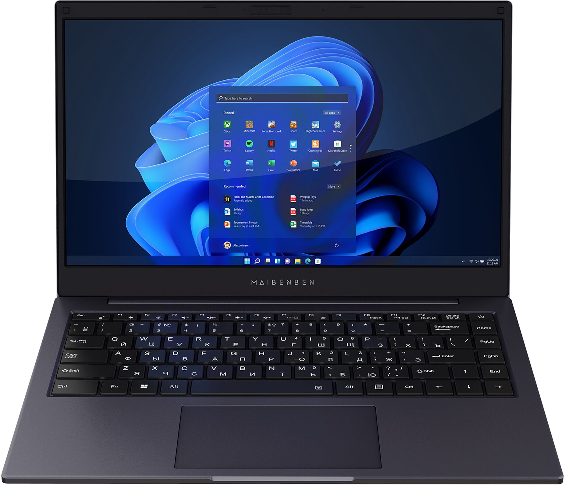 Ноутбук Maibenben S14A-iN10UM 14" Intel Processor N-series N100 RAM 8 Гб SSD 512 Гб Linux синий