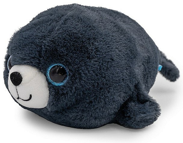 Mimis Нерпа Пушистик макси серый плюшевая игрушка 28 см детская безопасная мягкая