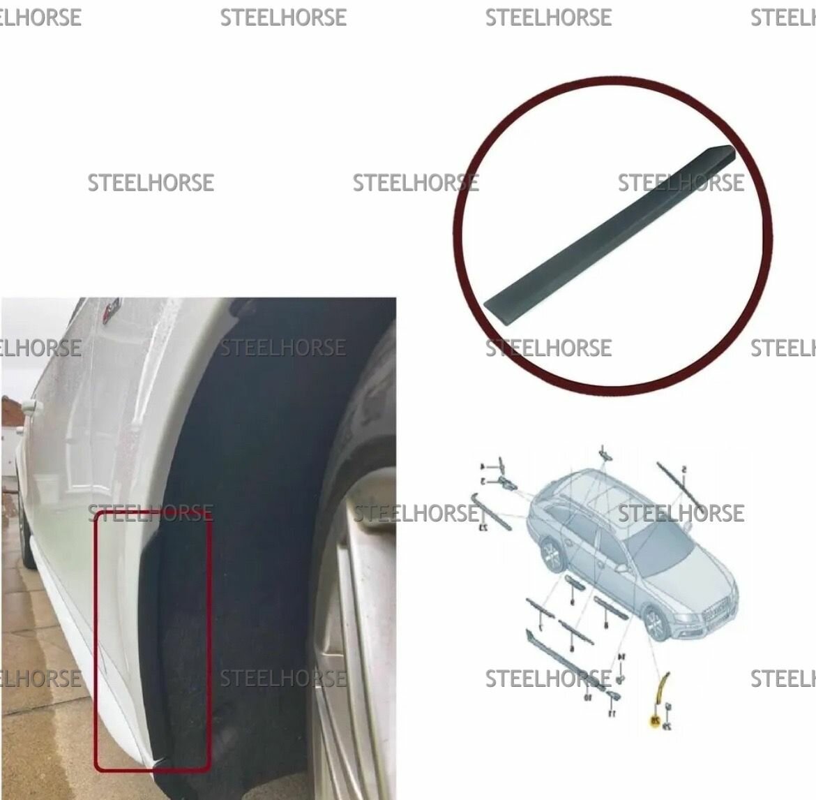 Защита антигравийная передняя правая (накладка крыла) AUDI A4 B8 ALLROAD (2010-2015)