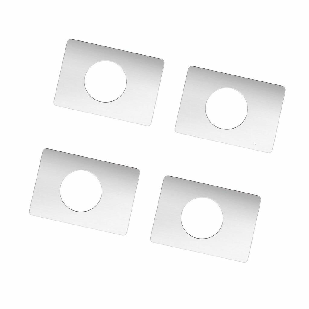 4 сферические пластины для ремонта дверных замков-серебристые