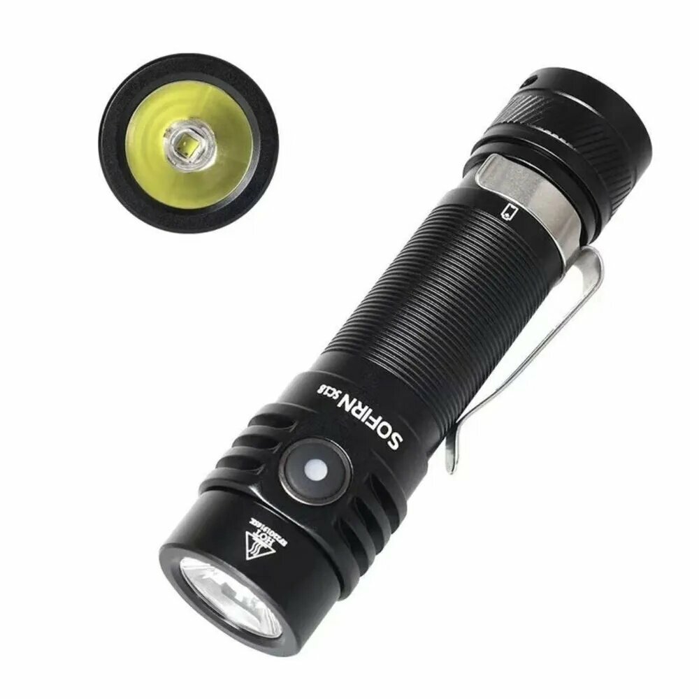 Sofirn SC18 SST40 6000K холодный белый Type-c Перезаряжаемый фонарик 18650 ручной фонарь 1800лм