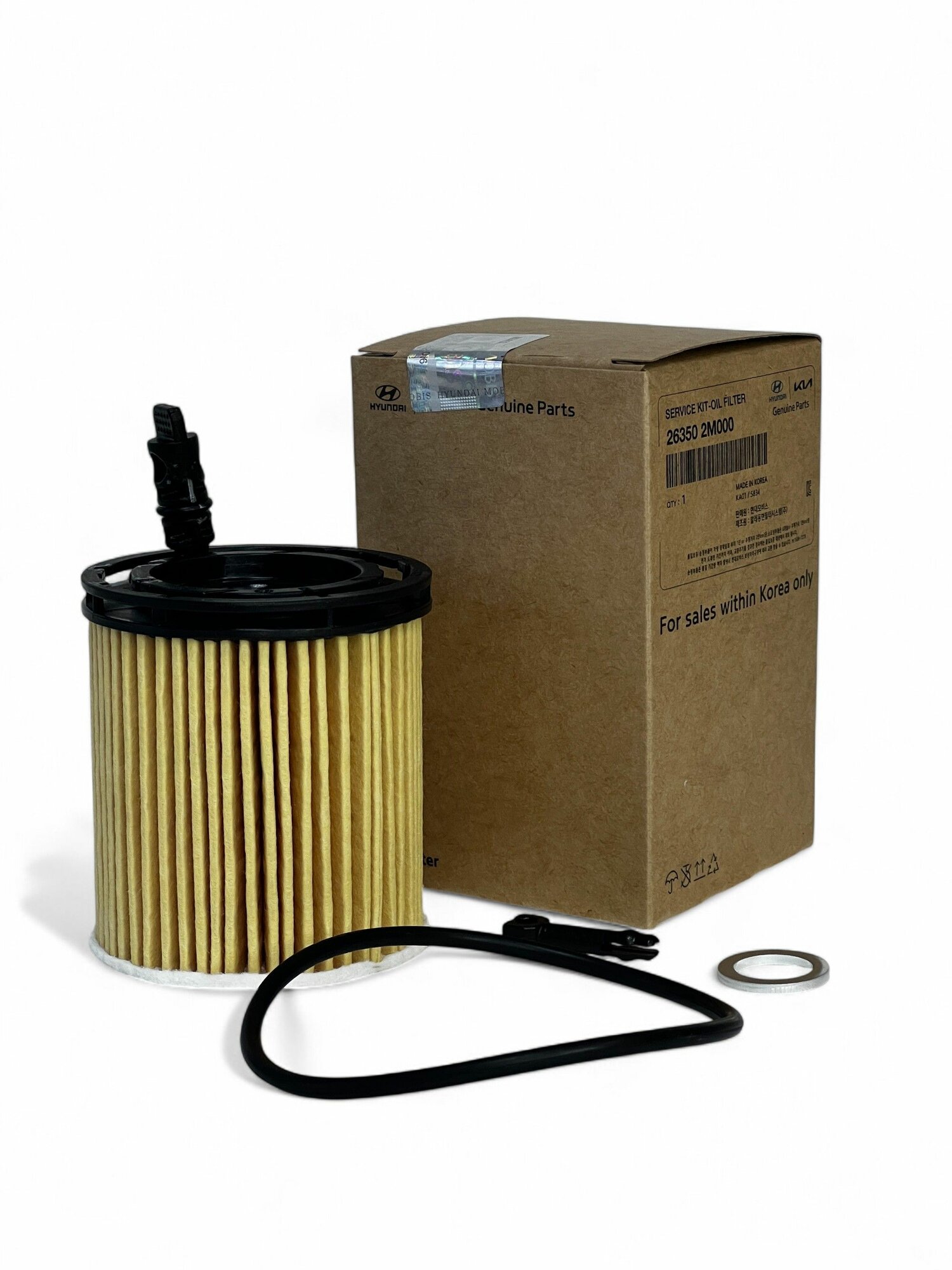 Фильтp мacляный оригинальный Hyundai-KIA 263502M000 для ACCENT /CRETA / SORENTO /SPORTAGE / RIO