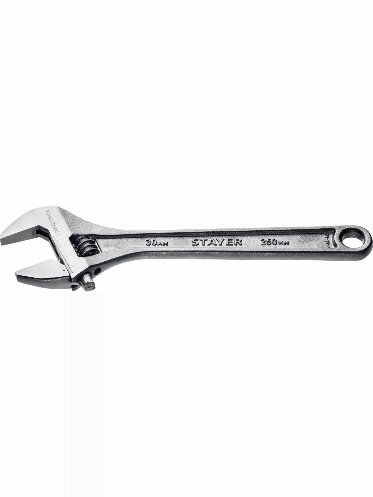 Ключ разводной STAYER MAX-Force, хромированное покрытие, 250 мм