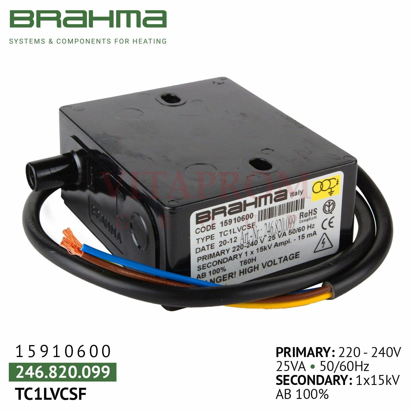 Трансформатор Brahma TC1LVCSF, 15910600