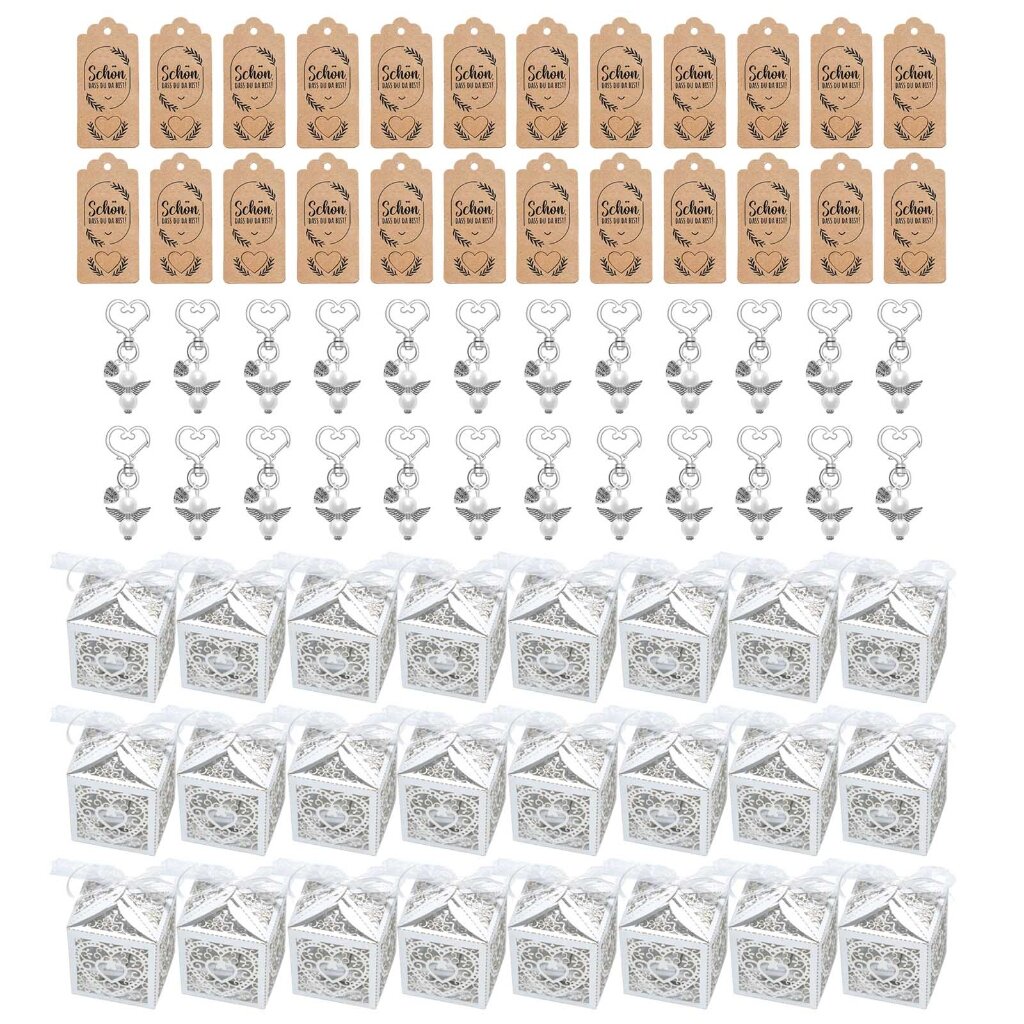 Уникальные ключи для крыльев благоприятствуют элегантные сувениры коллекции для празднования с подарочными мешочками Organza