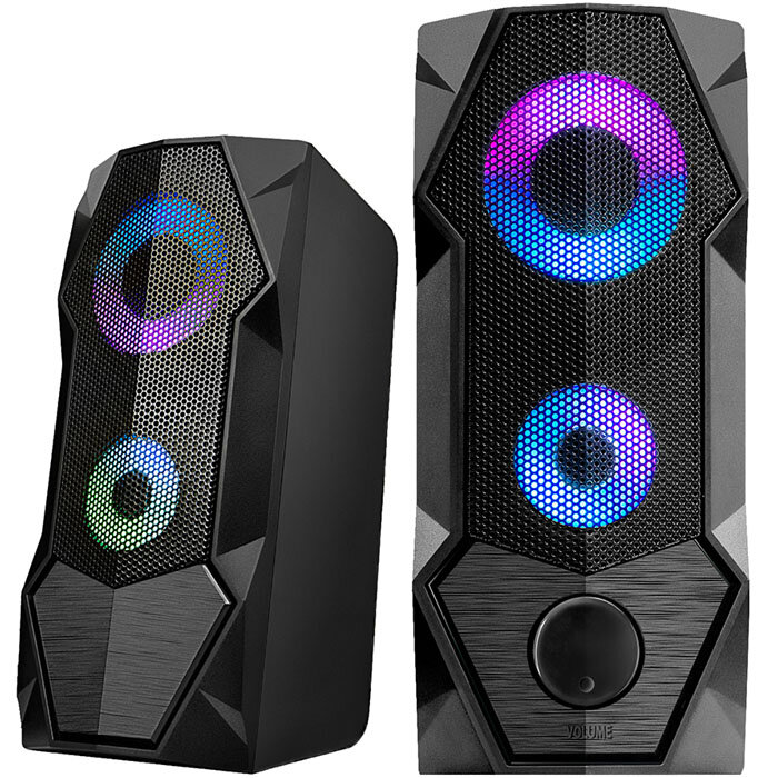 Колонки Ritmix SP-3050 питание от usb, 10Вт. RGB-подветка, чёрные