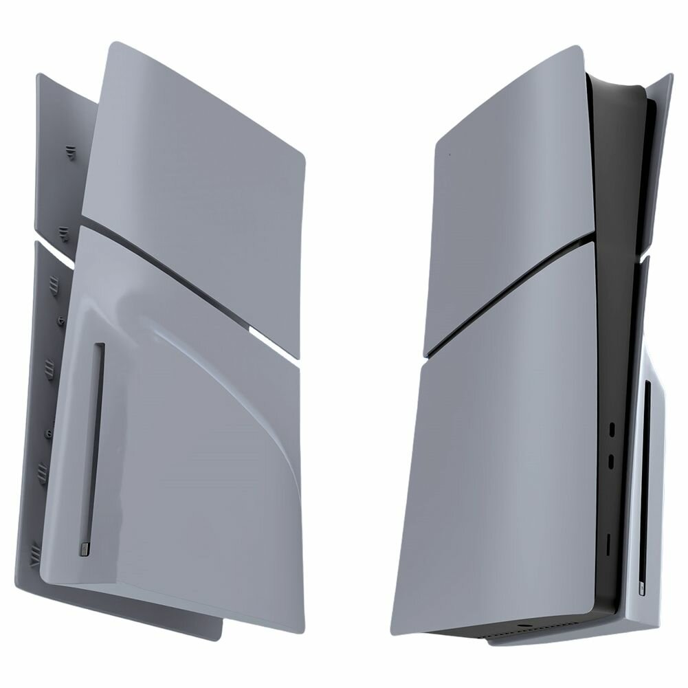 Крышка для PS5 SLIM, серый цвет, ABS-пластик, версия с дисководом