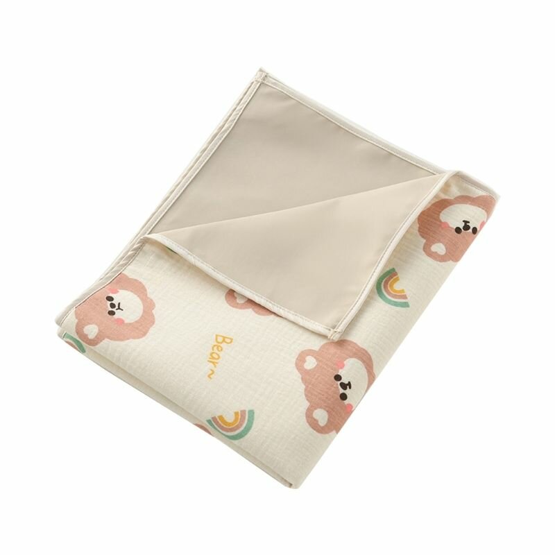 Детский непромокаемый наматрасник, - Средний - Радужный медведь