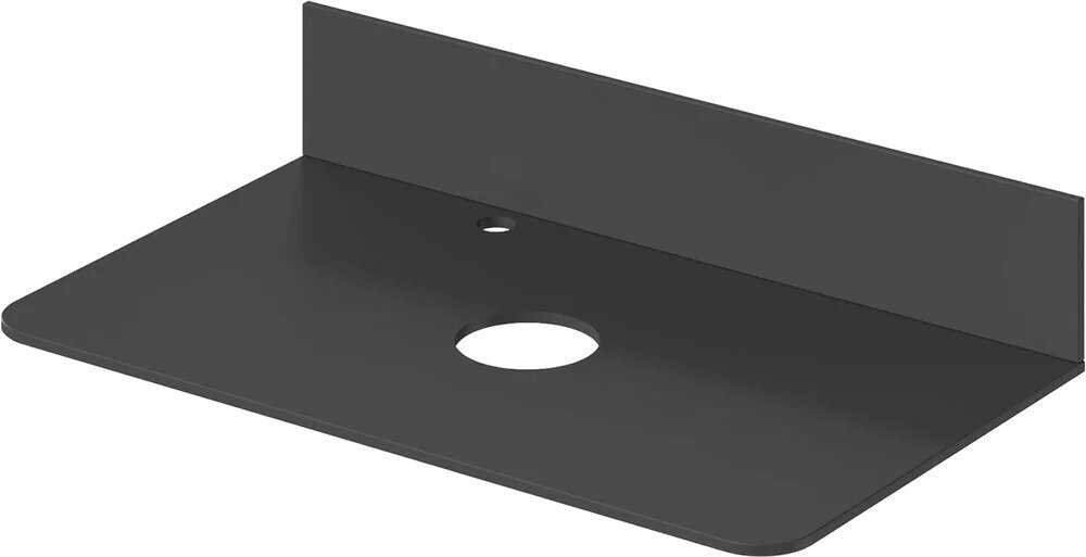 Столешница под раковину в ванную Itana Roni 80 черная, матовая, с отверстием для смесителя, керамогранит
