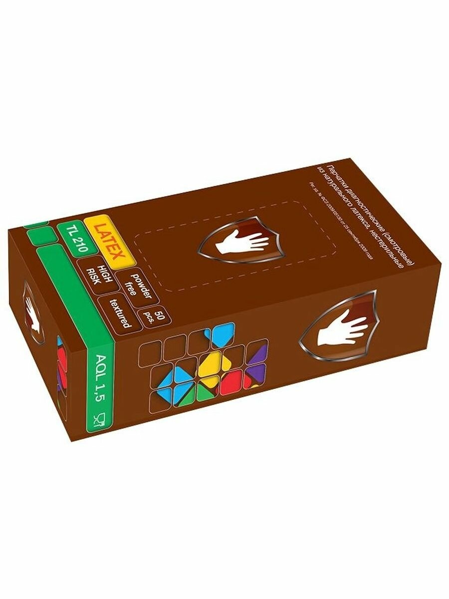 Перчатки смотровые повышенной прочности Safe&Care-HIGH RISK латексные нестерильные неопудренные размер S 25 пар