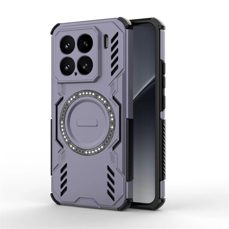 Противоударный чехол Xiaomi 15 Purple с магнитом