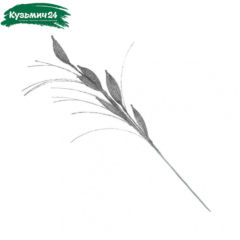 Ветвь декоративная 820 мм, серебро, SYJFYA- 0923048S, для новогоднего украшения