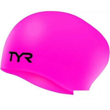 Шапочка для плавания TYR Long Hair Wrinkle-Free Silicone Cap LCSL/693 (розовый)