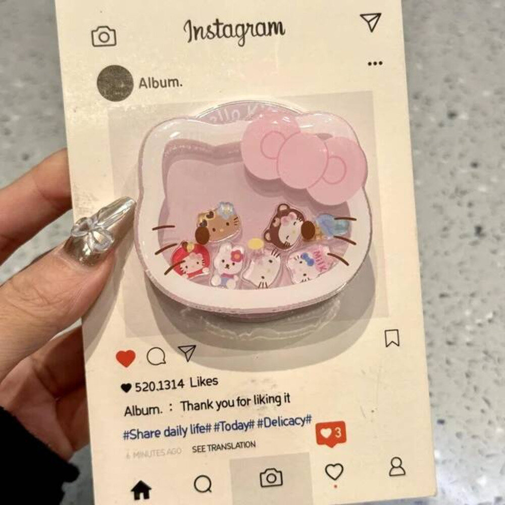 Аксессуары для телефонов Sanrios, аниме, Рождество, Hello Kitty, держатель для мобильного телефона, мультяшный, портативный, масштабируемый, модный, подарок для телефона.