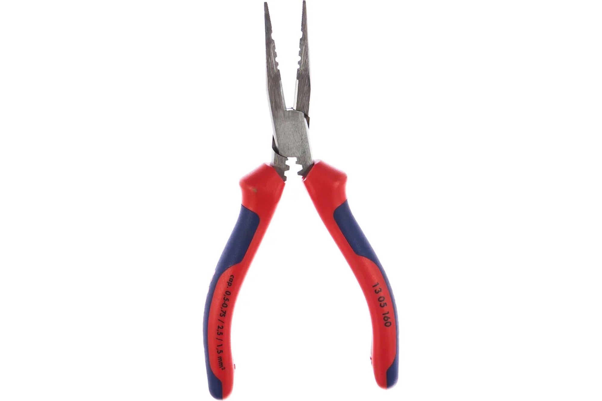 Плоскогубцы электрика для монтажа проводов, 160 мм, хром, 2-комп ручки KNIPEX KN-1305160