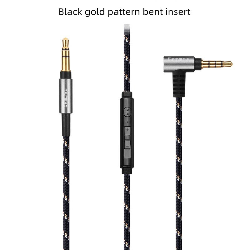 EarmaxSONY MDR-1A 1000XM345 9500 M50XBT Bluetooth TYPE-C Кабель для наушников Apple Проводная версия «Черное золото»,