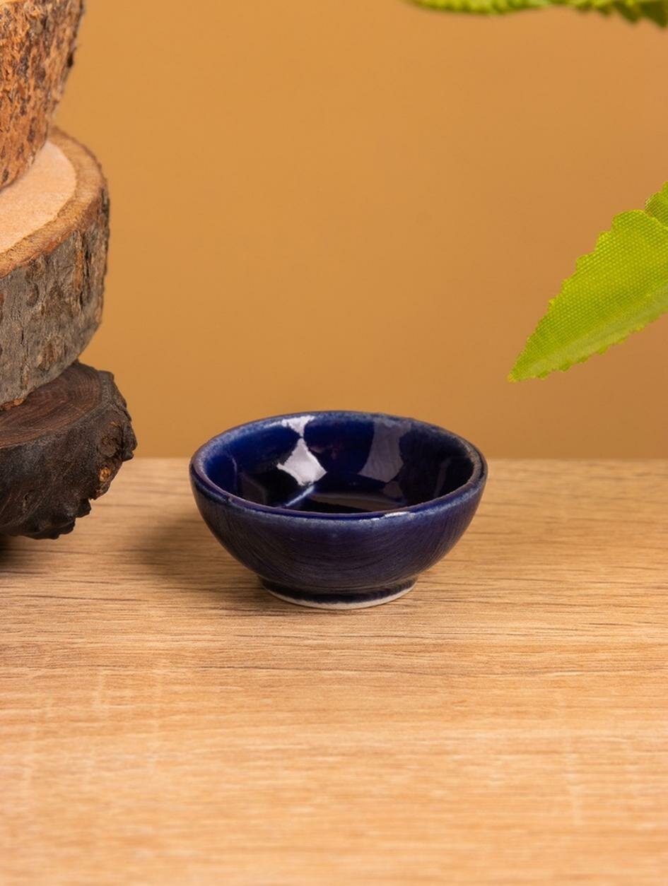 Соусник для сервировки, материал керамика, размер 4,5×4,5×2 см, цвет синий