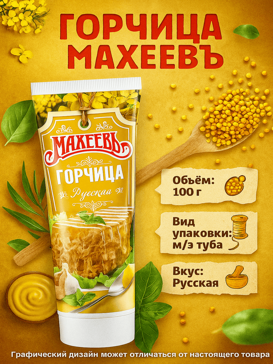 Горчица махеевъ Русская, 100г