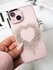 Чехол О'кейси, для iPhone 15, со стразами, защита камеры, прозрачный/серебряный