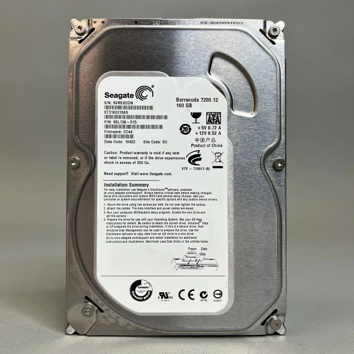 Жесткий диск Seagate ST3160318AS 160Gb SATAII 3,5" HDD