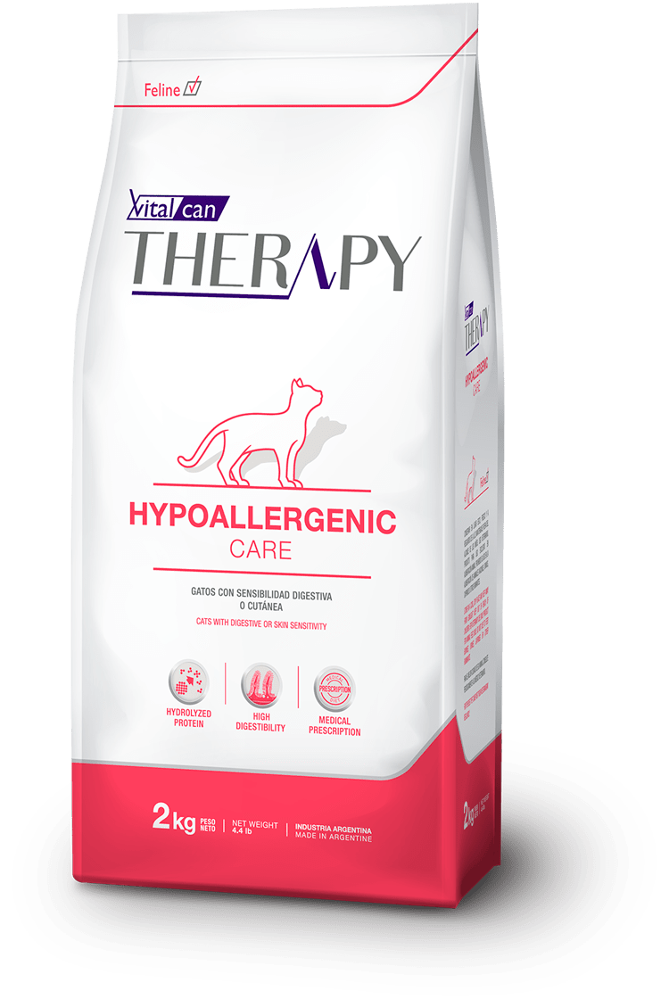 Vitalcan Therapy Feline Hypoallergenic Care сухой корм для взрослых кошек, при аллергии, с рисом и свининой - 2 кг