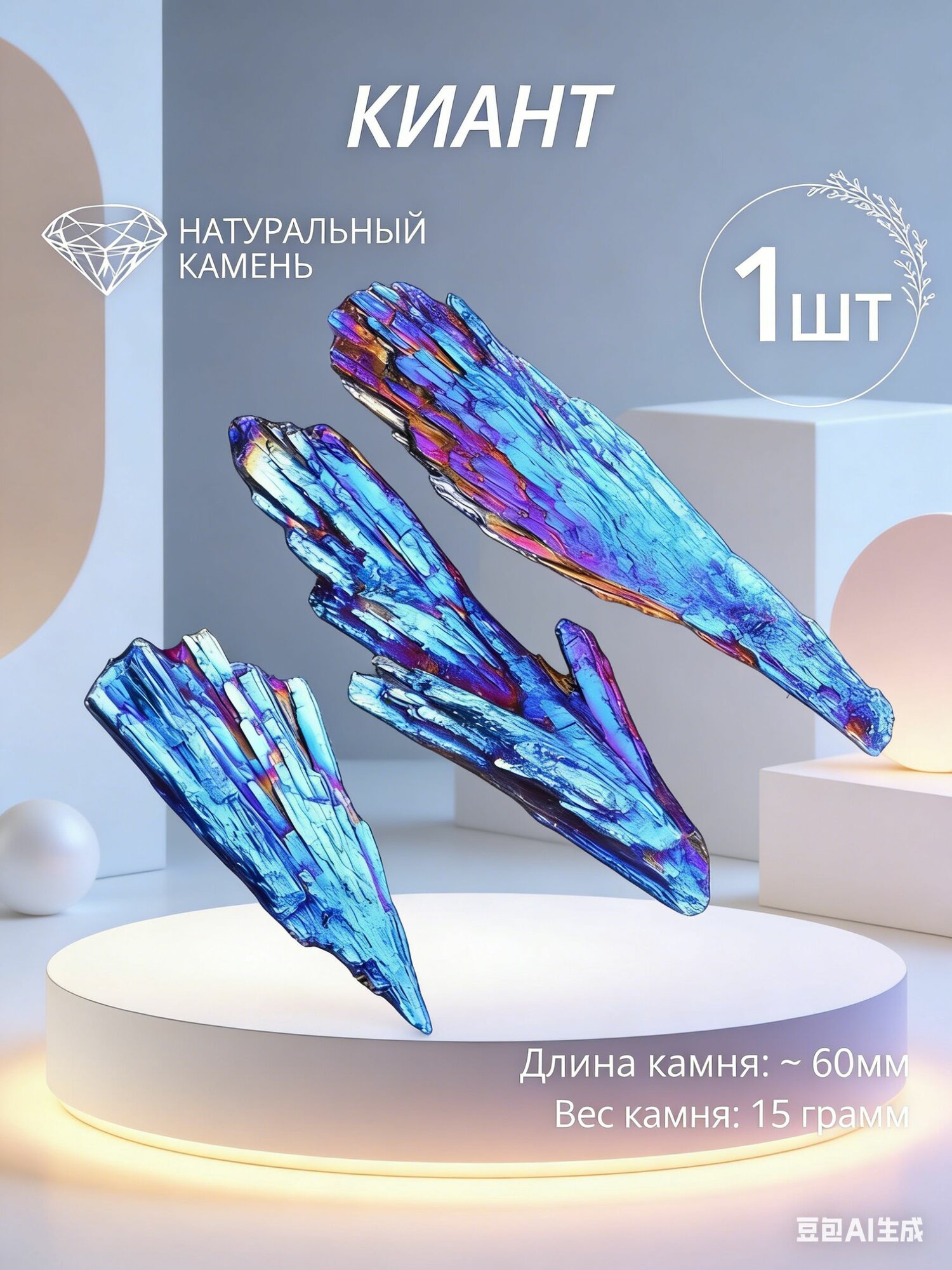 Кианит Ведьмина метла , оберег из камня, Драгоценные камни, приносить удачу