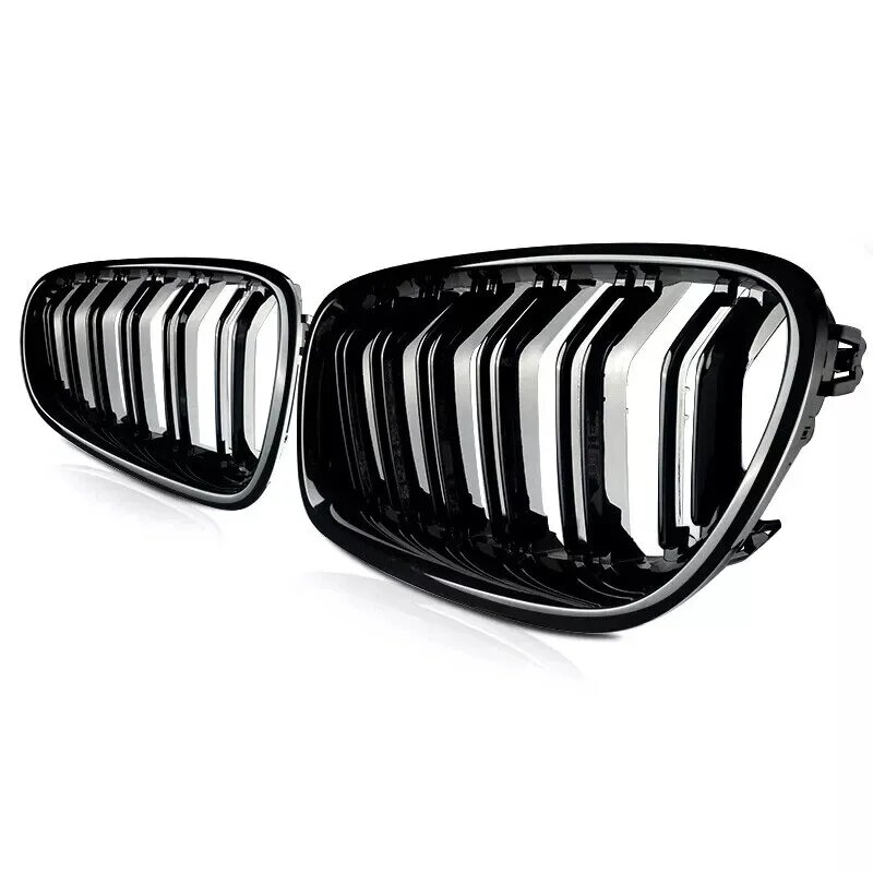 Для BMW 5 серии F10 F11 M5 2010-2016 Стайлинг автомобиля, двойная линейная решетка, передний капот из АБС-пластика, гоночная решетка, черные автоаксессуары