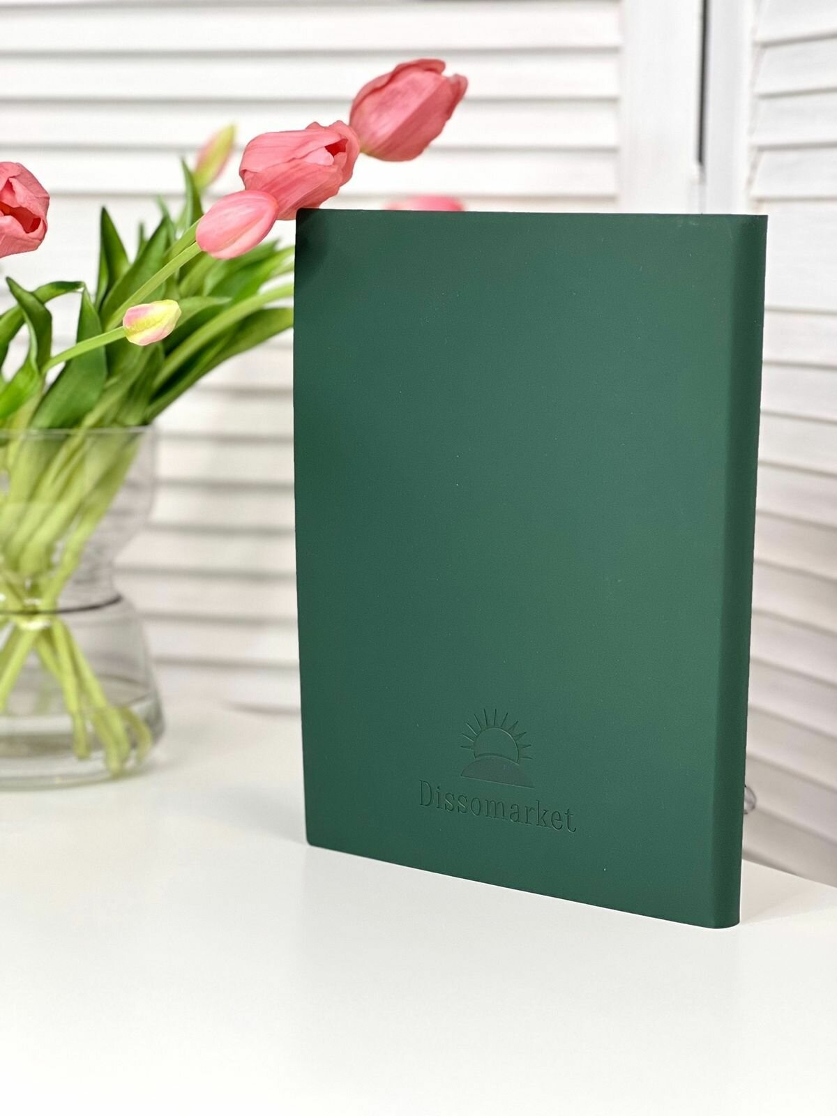 Блокнот А4 200л. (400страниц) в клетку без рамки Темно зеленый (К44-515КБР)