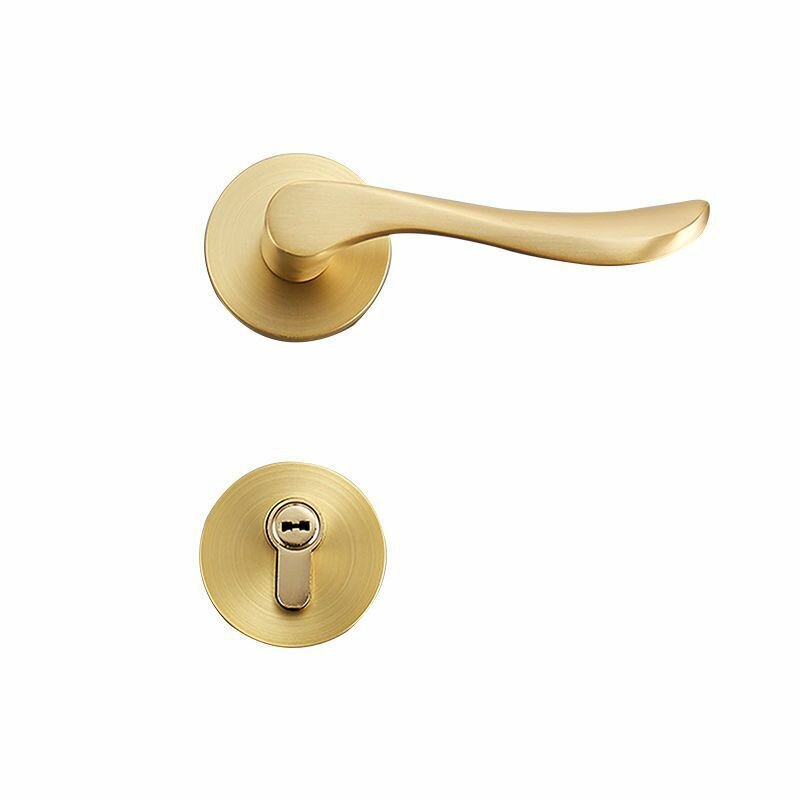 Золотой дверной замок для внутренней спальни, набор дверных замков в американском стиле, магнитный бесшумный дверной замок, ручка для деревянной двери