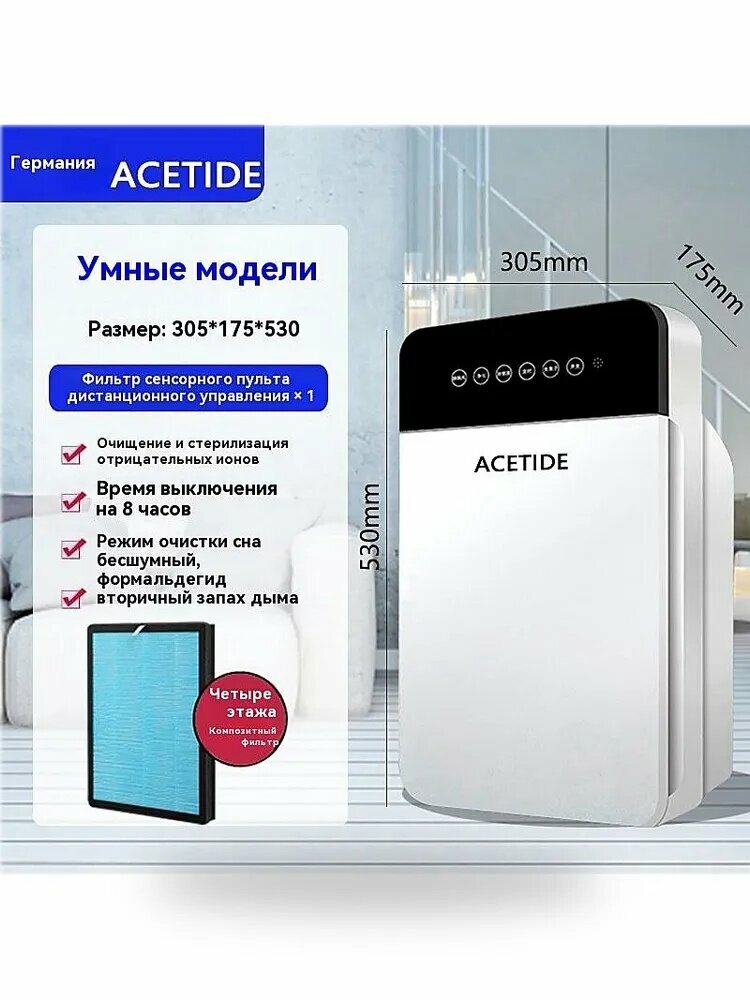 Очиститель воздуха 4-слойный фильтр с активированным углем