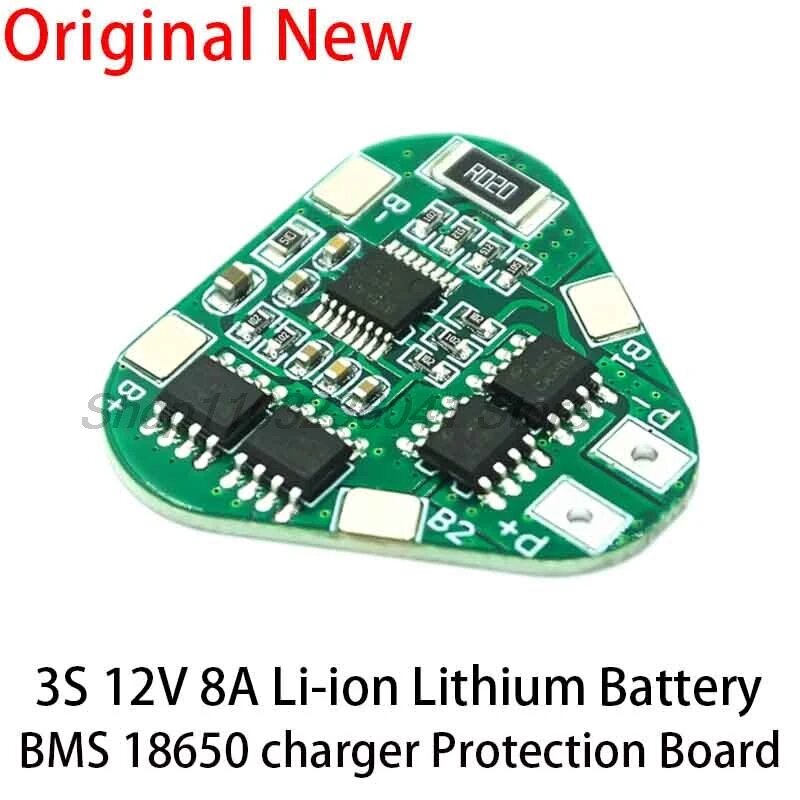 3S 12V 18650 Плата защиты литиевой батареи 11,1 В 12,6 В, защита от перезаряда и разряда, защита 8A, 3-элементный блок, литий-ионная плата BMS PCM
