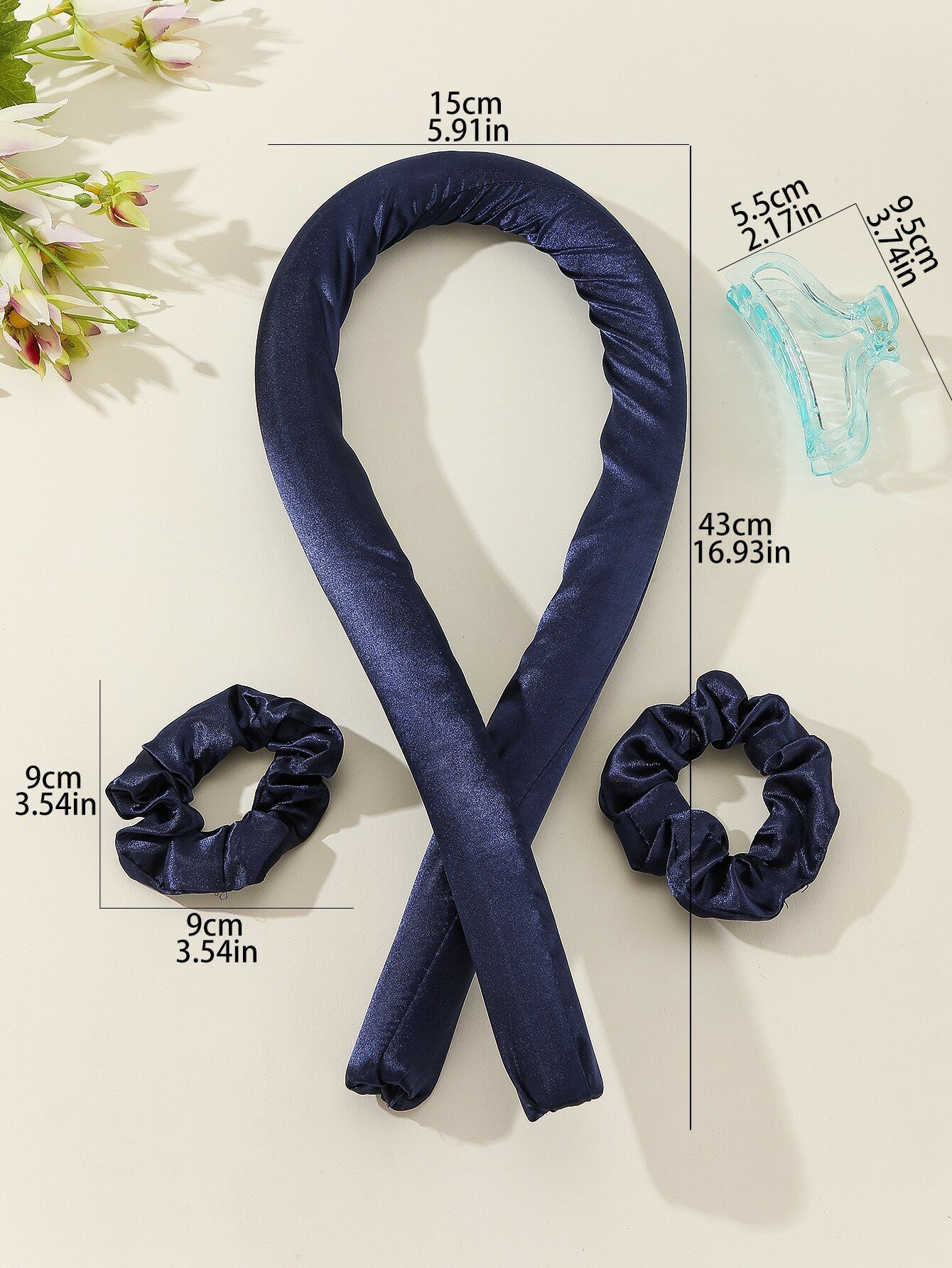 Горячие продажи безнагревательных бигуди из пены для сна с резинками для волос, ленивые бигуди для больших волн