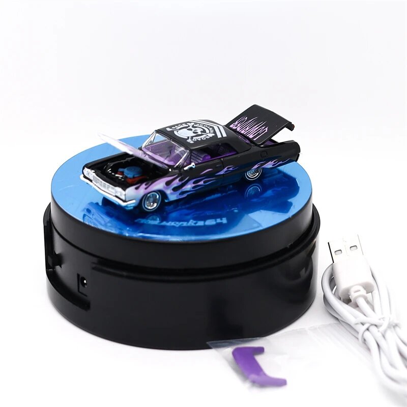 Bburago 1:64 Impala West Coast Bouncing Cars Металлик Платина / Прозрачный Красный / Ghost Flame Фиолетовый, Impala Flame Lux