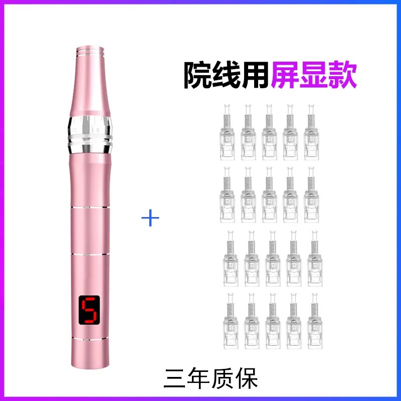 Электрический мезодермальный микроигольчатый интродьюсер MTS, микрокристаллическая ручка для салона красоты, ручка для роста волос, домашнего использования, неглубокий интродьюсер