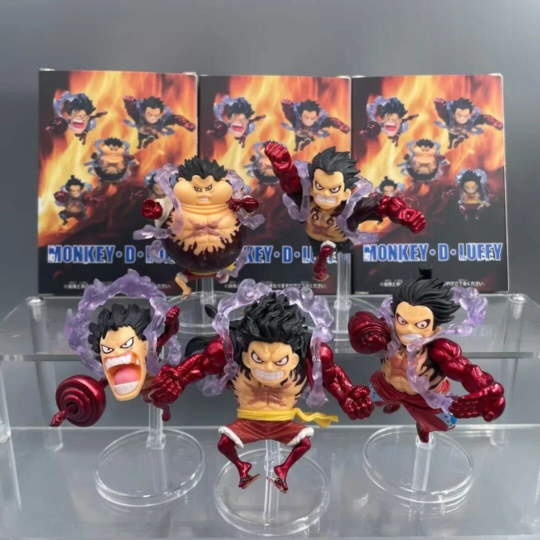 ONE PIECE Gear 4 Луффи - Набор Фигурок (5 шт), Формы Баунсмен/Танкмен/Снейкмен, GK Роспись, Коллекционная Статуэтка в Коробке, Податок для Аниме Фаната