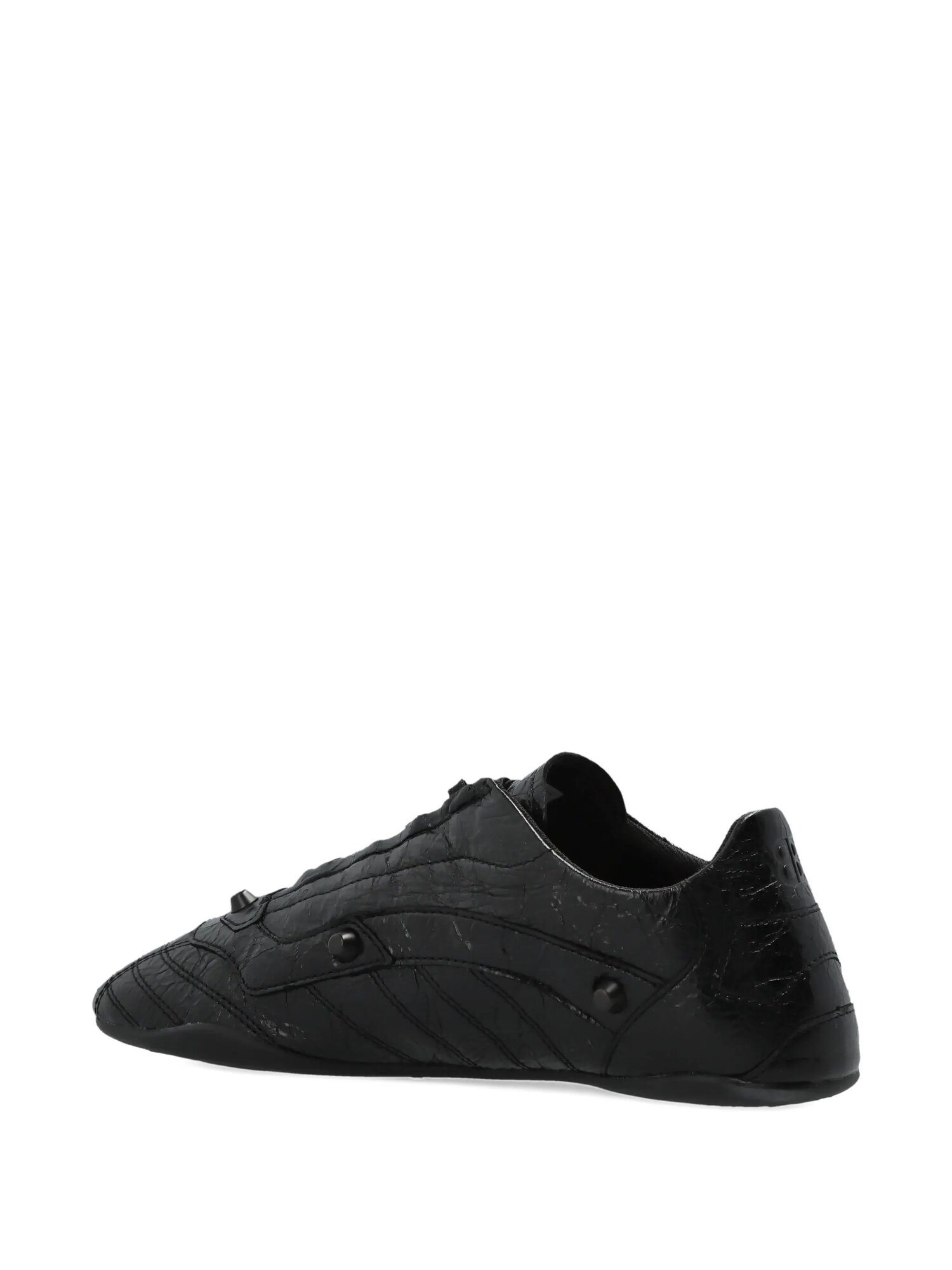Кроссовки BALENCIAGA Stud-embellished sneakers, размер 40, black/black — фото 1