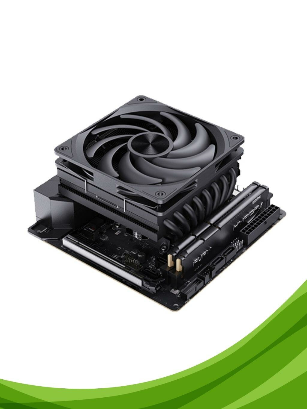 Кулер для CPU с 8 тепловыми трубками, 200 Вт, вентилятор UT12015 FDB, Черный