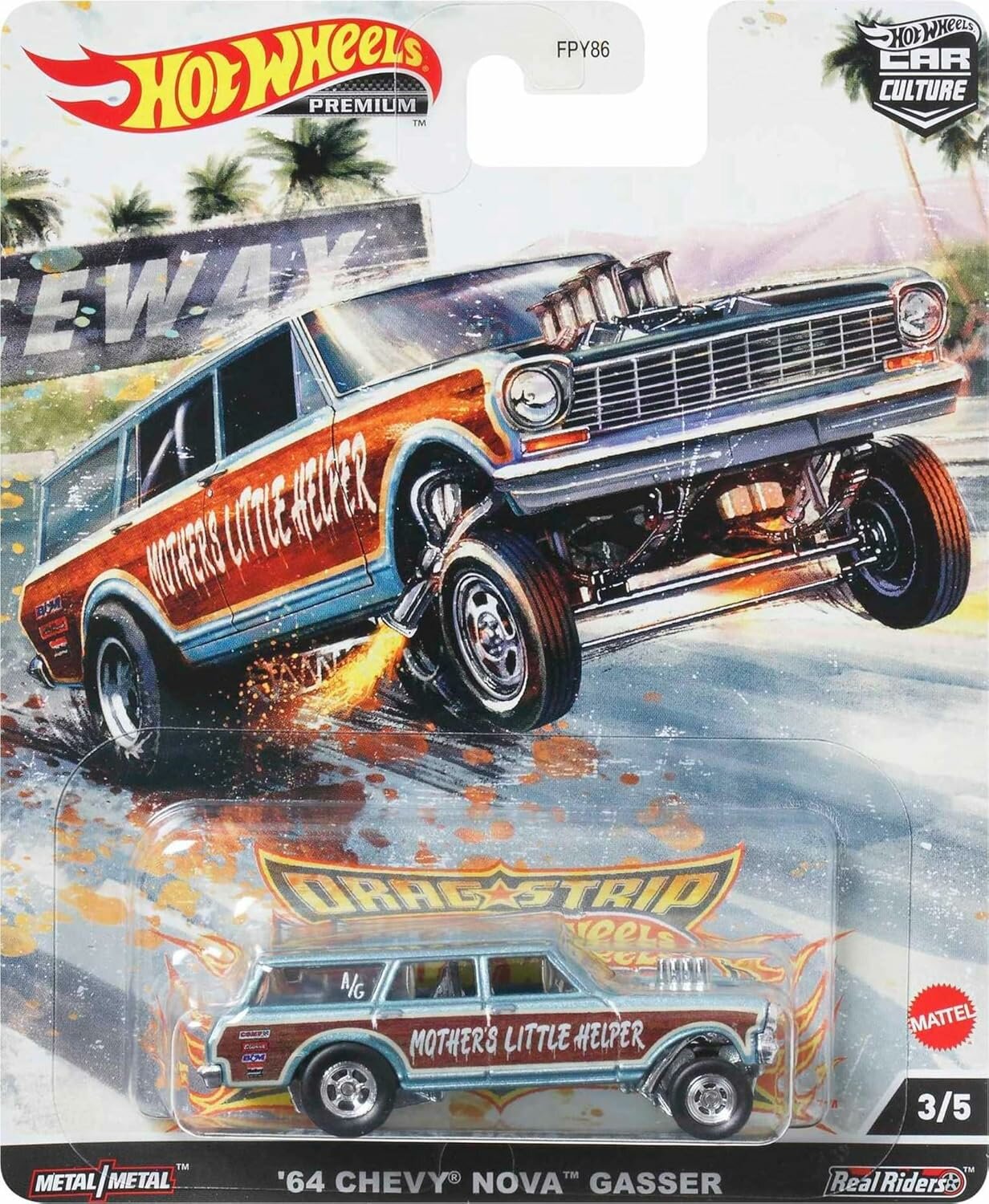 Машинка Hot Wheels Premium Car Culture '64 Nova Gasser 1:64 FPY86_HCK21