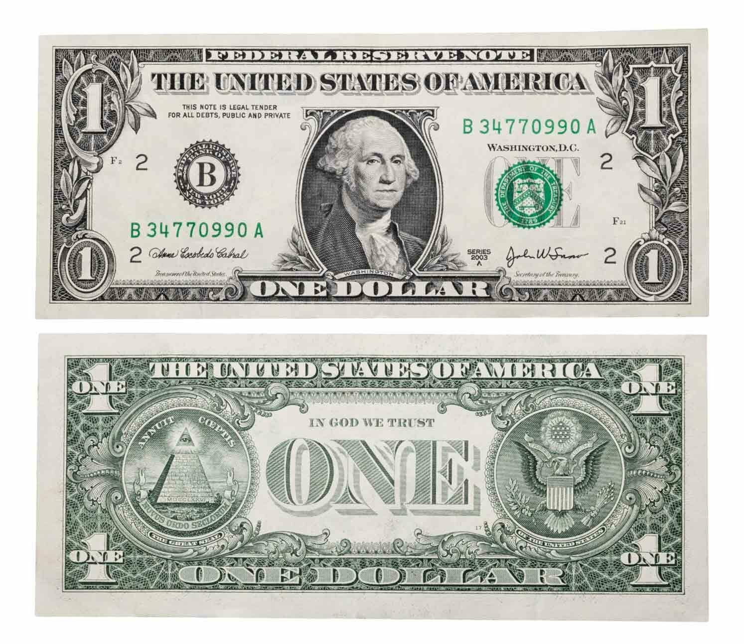 США 1 доллар 2003А Pick 515b B -Нью Йорк