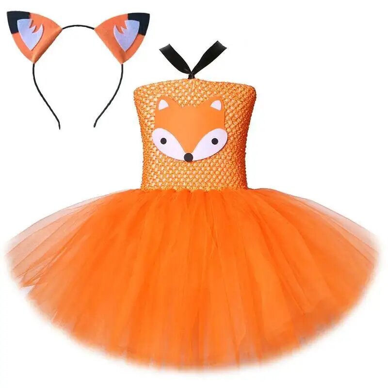 Детский костюм лисы, оранжевый, 6Y