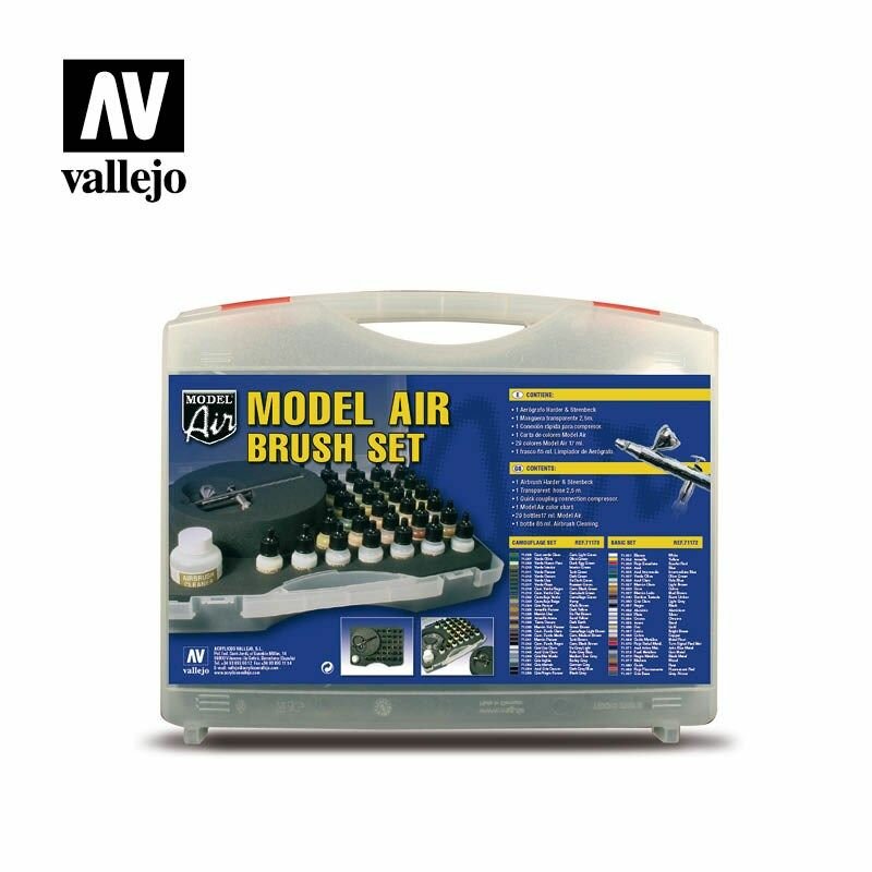 Набор красок 71173 Model Air - Camouflage Colors & Airbrush (29) Paint set Vallejo 71173