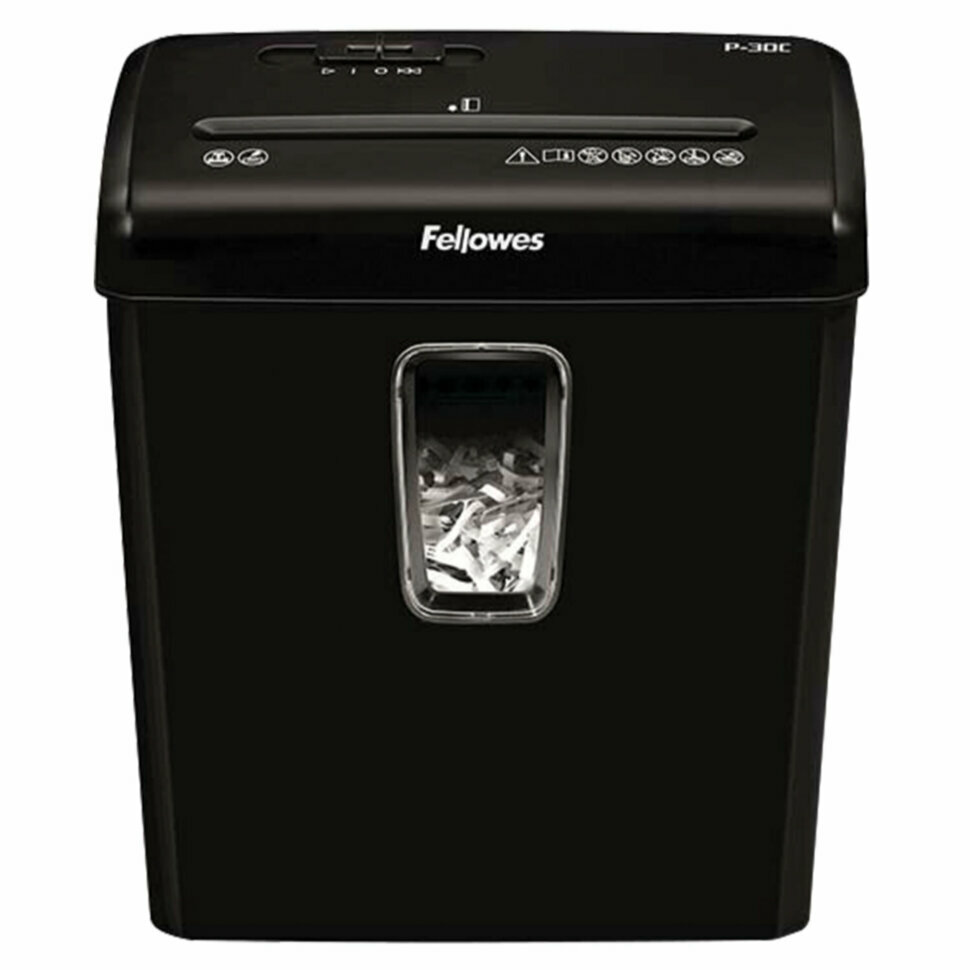 Уничтожитель (шредер) FELLOWES POWERSHRED P-30C, 4 уровень секретности, фрагменты 4х34 мм, 6 л, 15 л, FS-60081, 533098