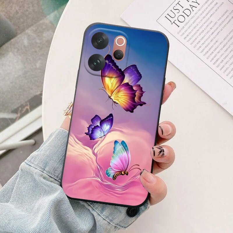 Чехол для телефона vivo V70, силиконовый чехол с защитой камеры, задняя крышка для Виво В70, TW19GSD