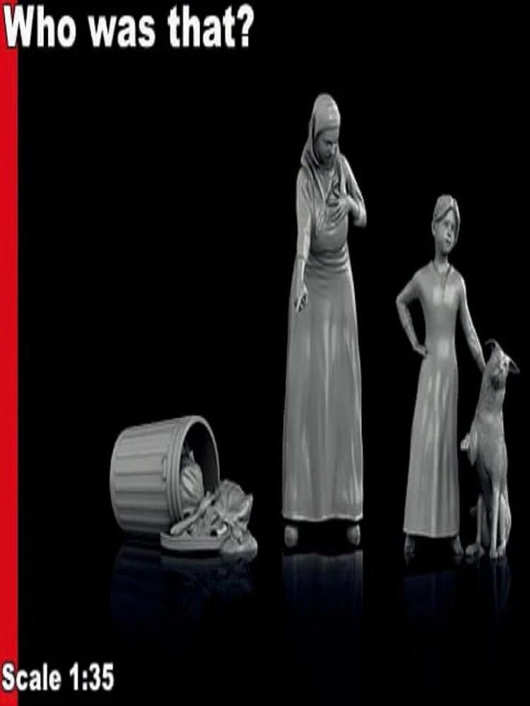 Несобранные модели-миниатюры из смолы 1/35: Фигурки иракских граждан (неокрашенные)