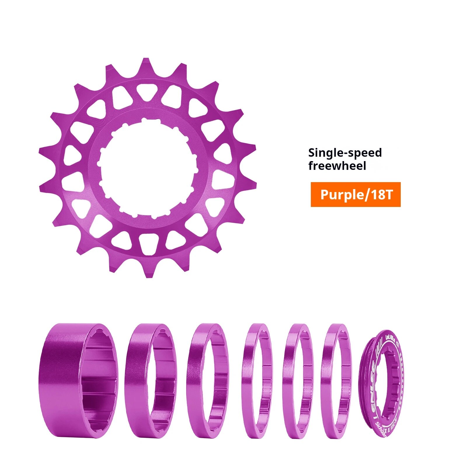 ENLEE Трещоточный механизм 16T/18T для MTB и шоссейных велосипедов Фиолетовый, Purple 18T