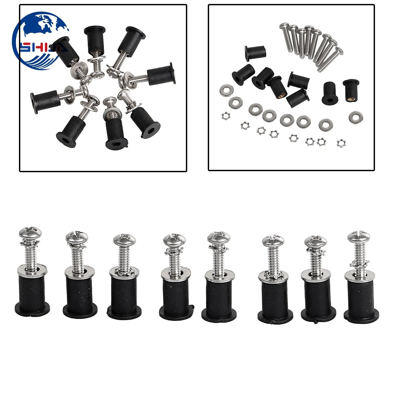 8X налобный фонарь, ковш для налобного фонаря, грузовик из нержавеющей стали, комплект с резиновой гайкой для Harley Road King, ультраограниченный ночной поезд